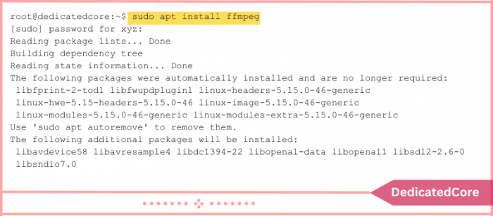 How To Install Ffmpeg On Ubuntu Using Apt Snappy Methods